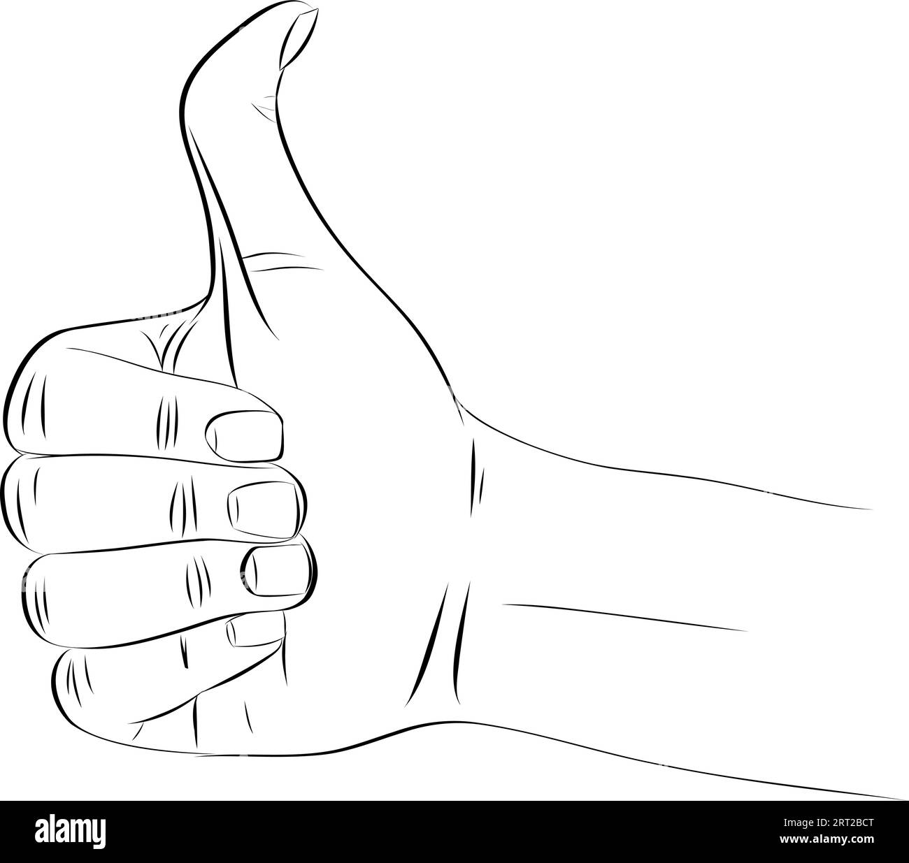 Hand showing like symbol Black and White Stock Photos & Images - Alamy