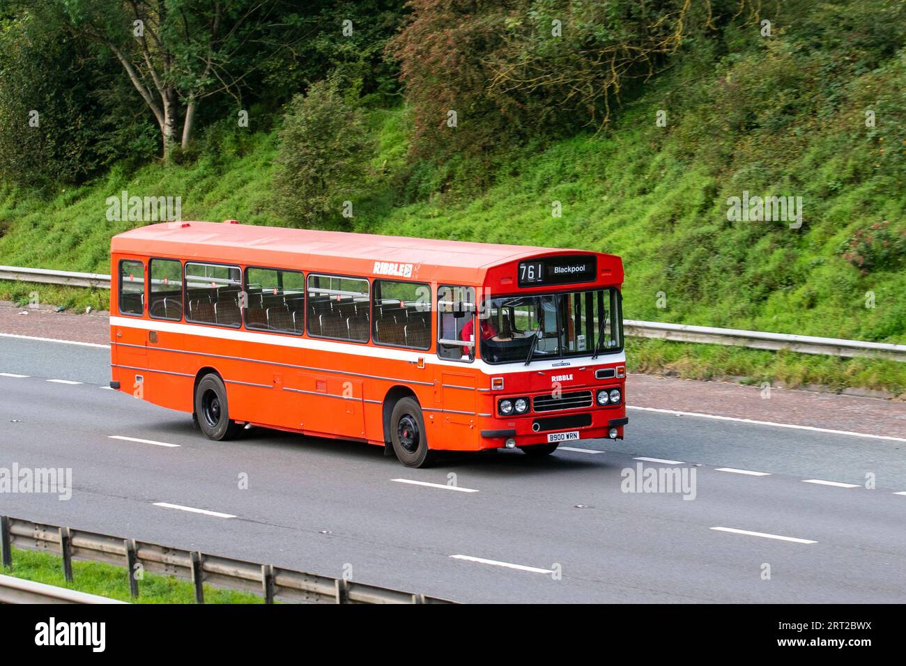 1985 80s eighties Red LEYLAND Tiger Ribble Transport PSV single-decker Stock Photo - Alamy