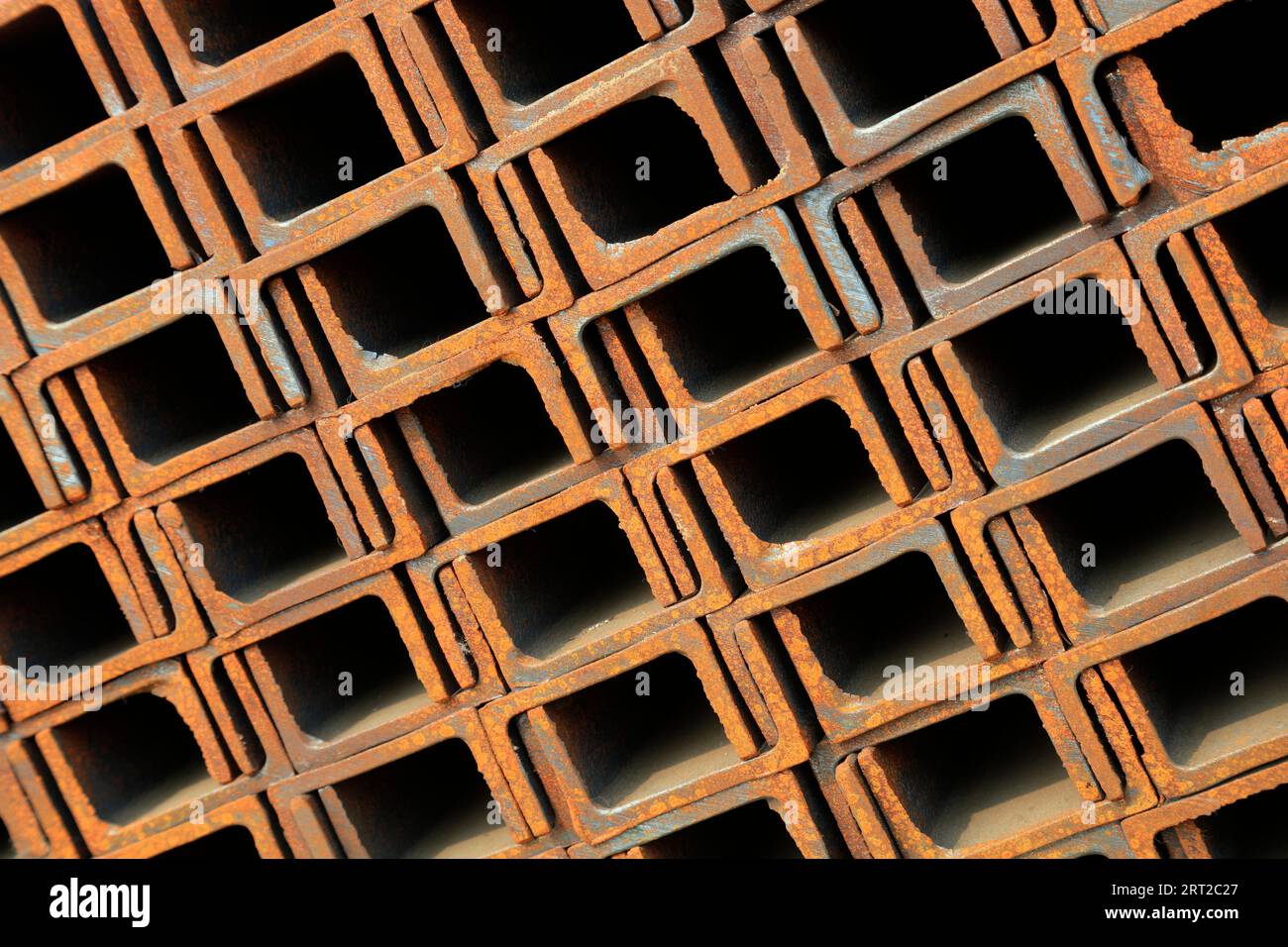 Steel cross section in the construction site Stock Photo - Alamy