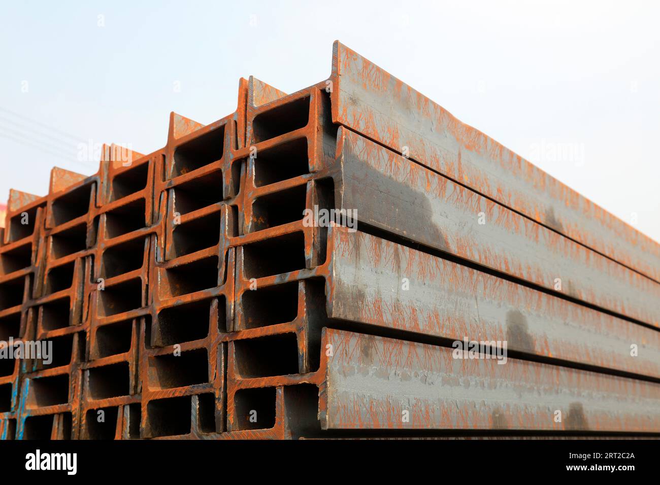 Steel cross section in the construction site Stock Photo - Alamy