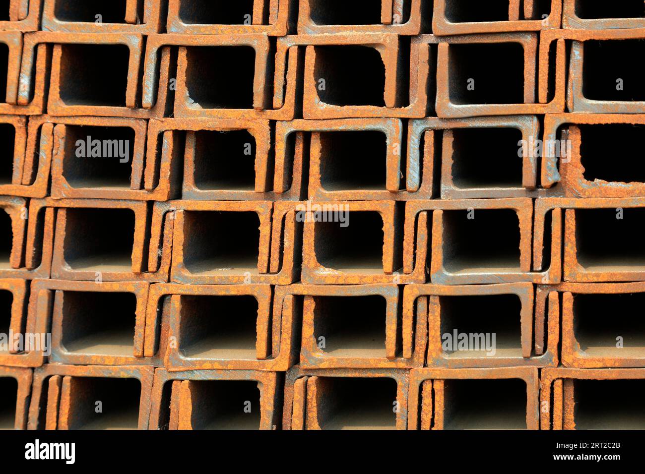 Steel cross section in the construction site Stock Photo - Alamy