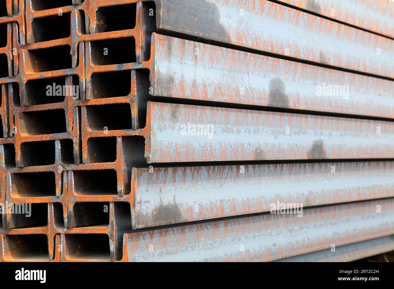 Steel cross section in the construction site Stock Photo - Alamy