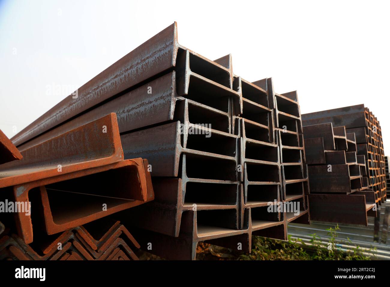 Steel cross section in the construction site Stock Photo - Alamy