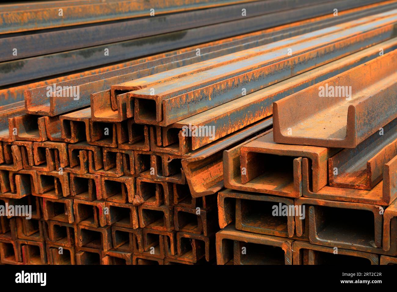 Steel cross section in the construction site Stock Photo - Alamy