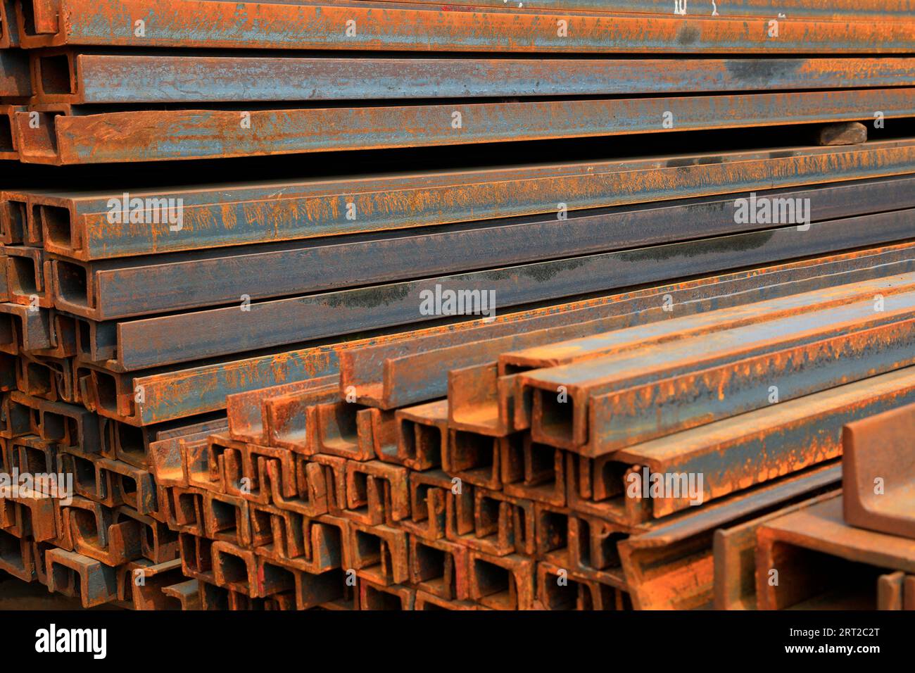Steel cross section in the construction site Stock Photo - Alamy