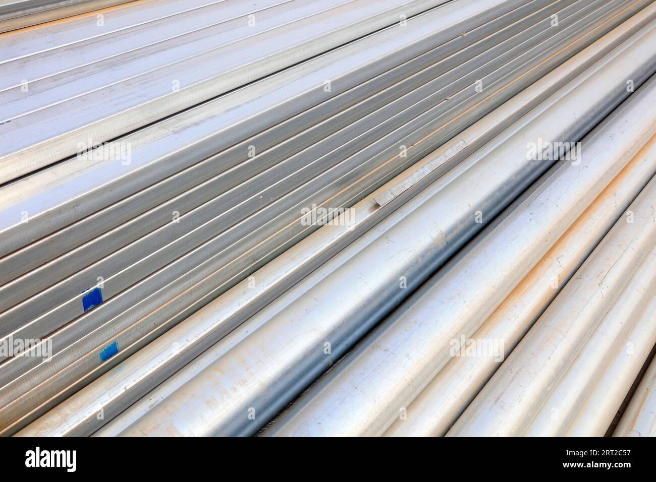 iron and steel building materials in the construction site Stock Photo ...