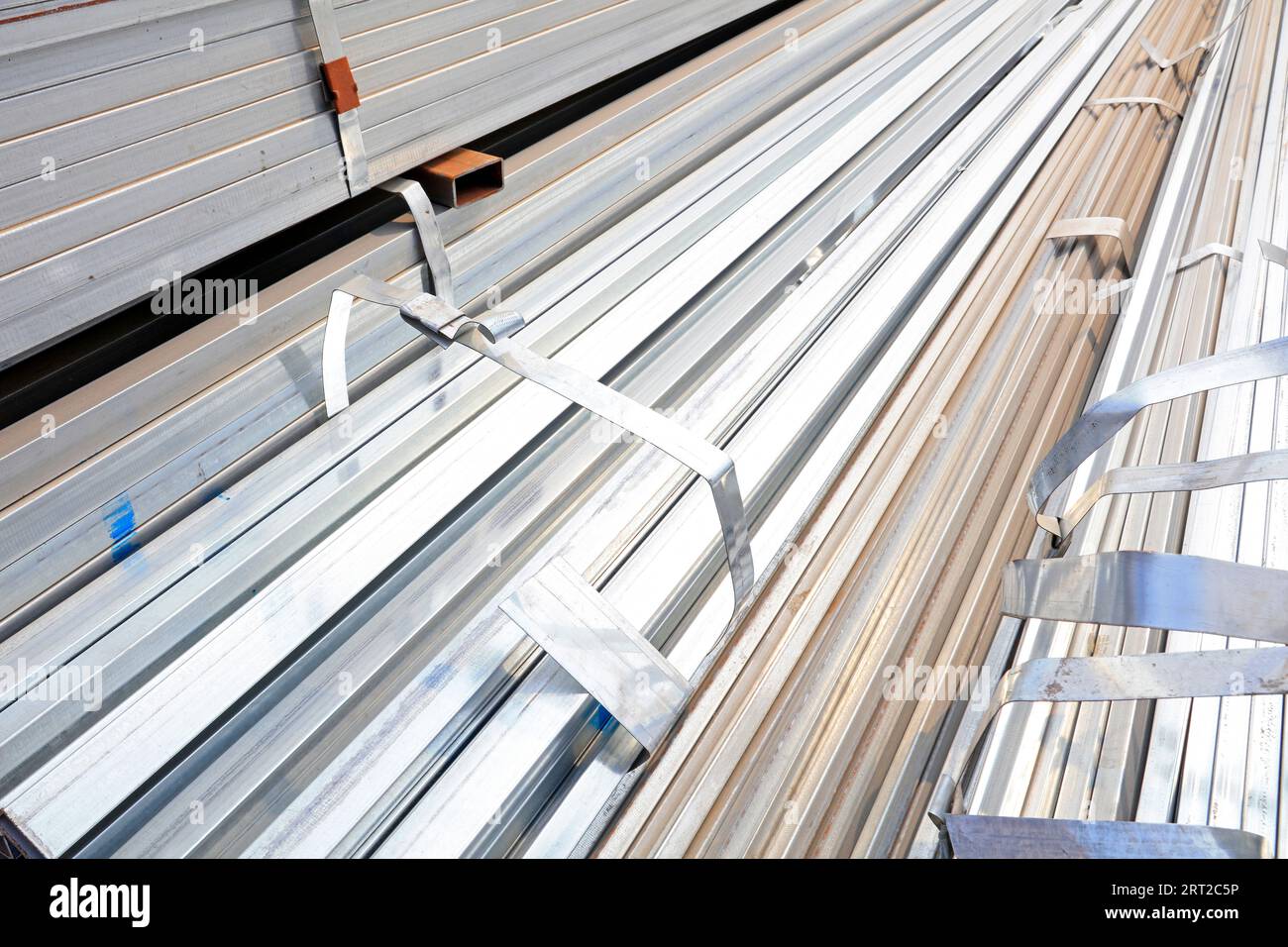 iron and steel building materials in the construction site Stock Photo ...