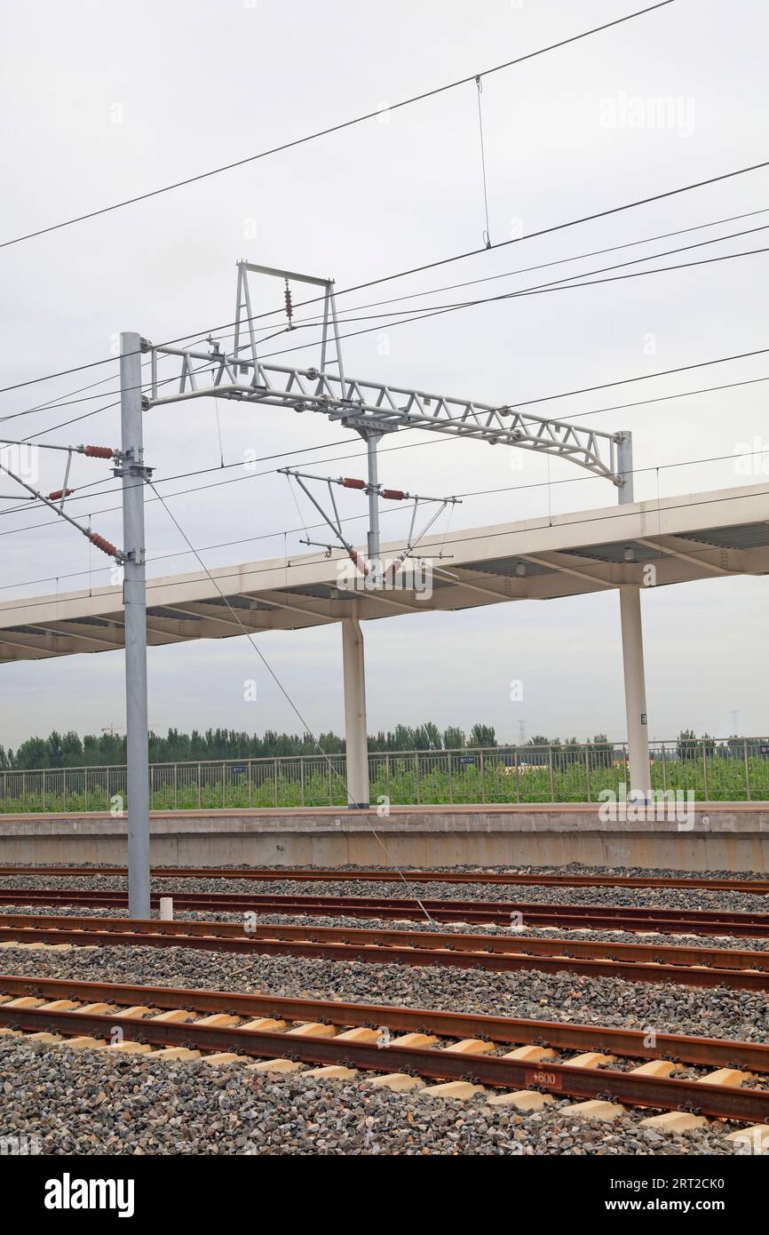 Railway catenary system hi-res stock photography and images - Alamy