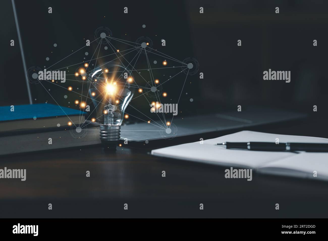 Light bulb with book, Idea concept for innovation idea, power of ...