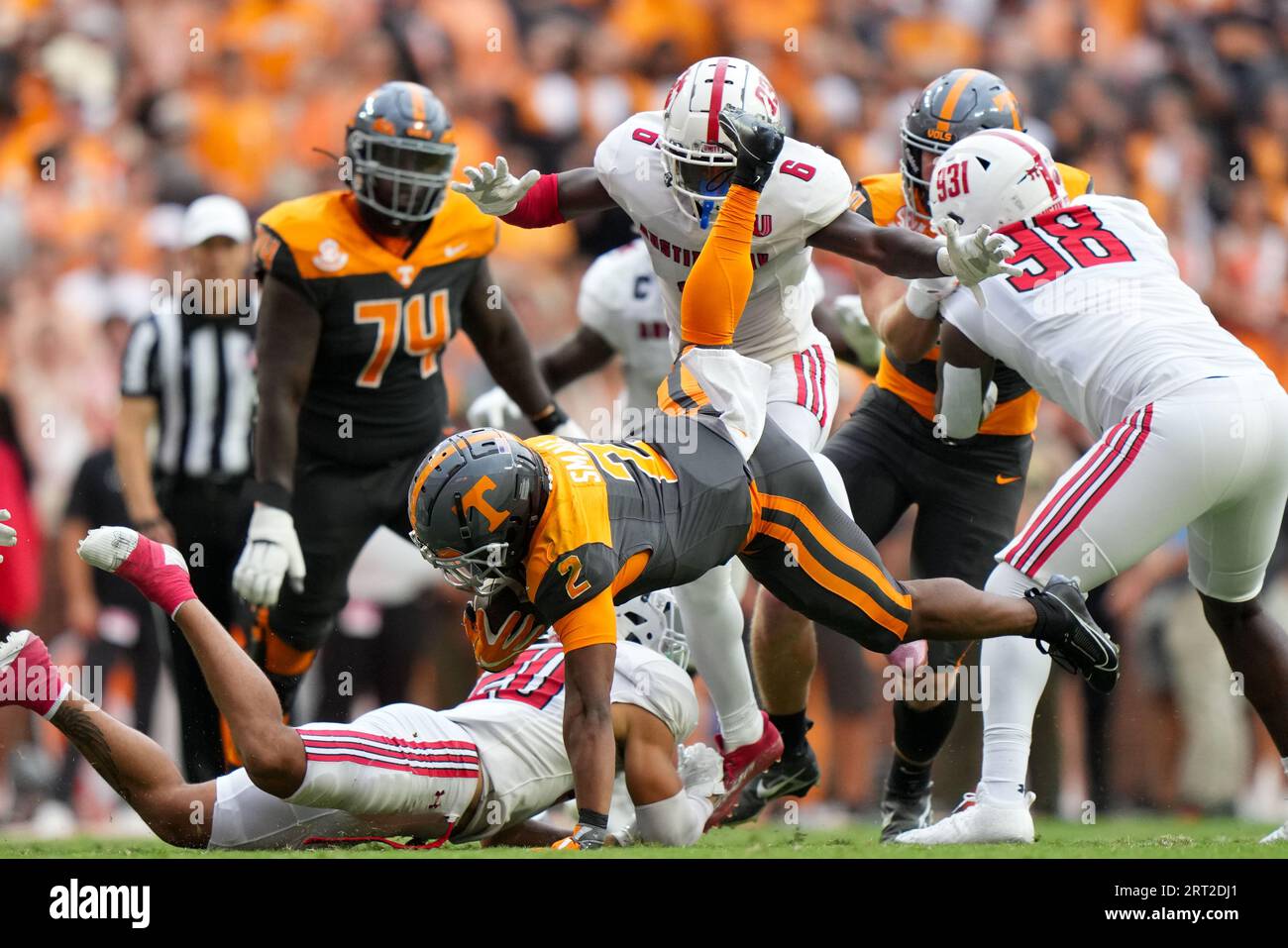 September 9, 2023: Jabari Small #2 of the Tennessee Volunteers runs the ...
