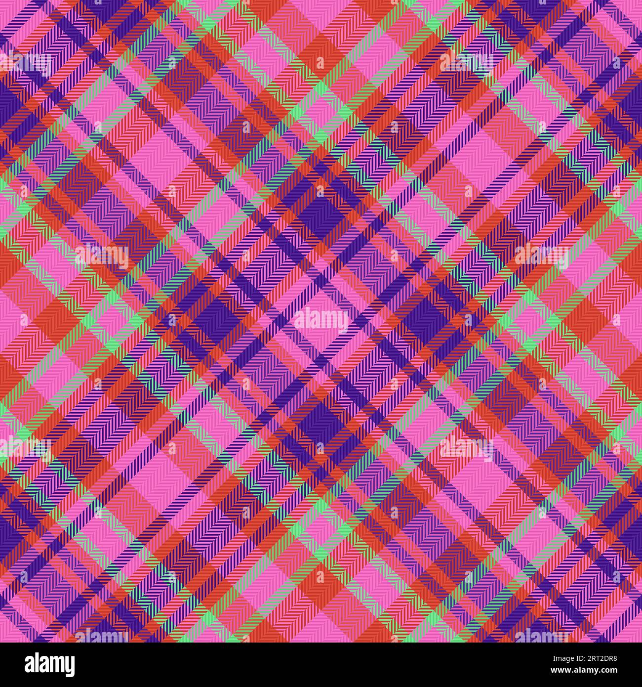 Fabric plaid texture of check tartan vector with a background textile ...