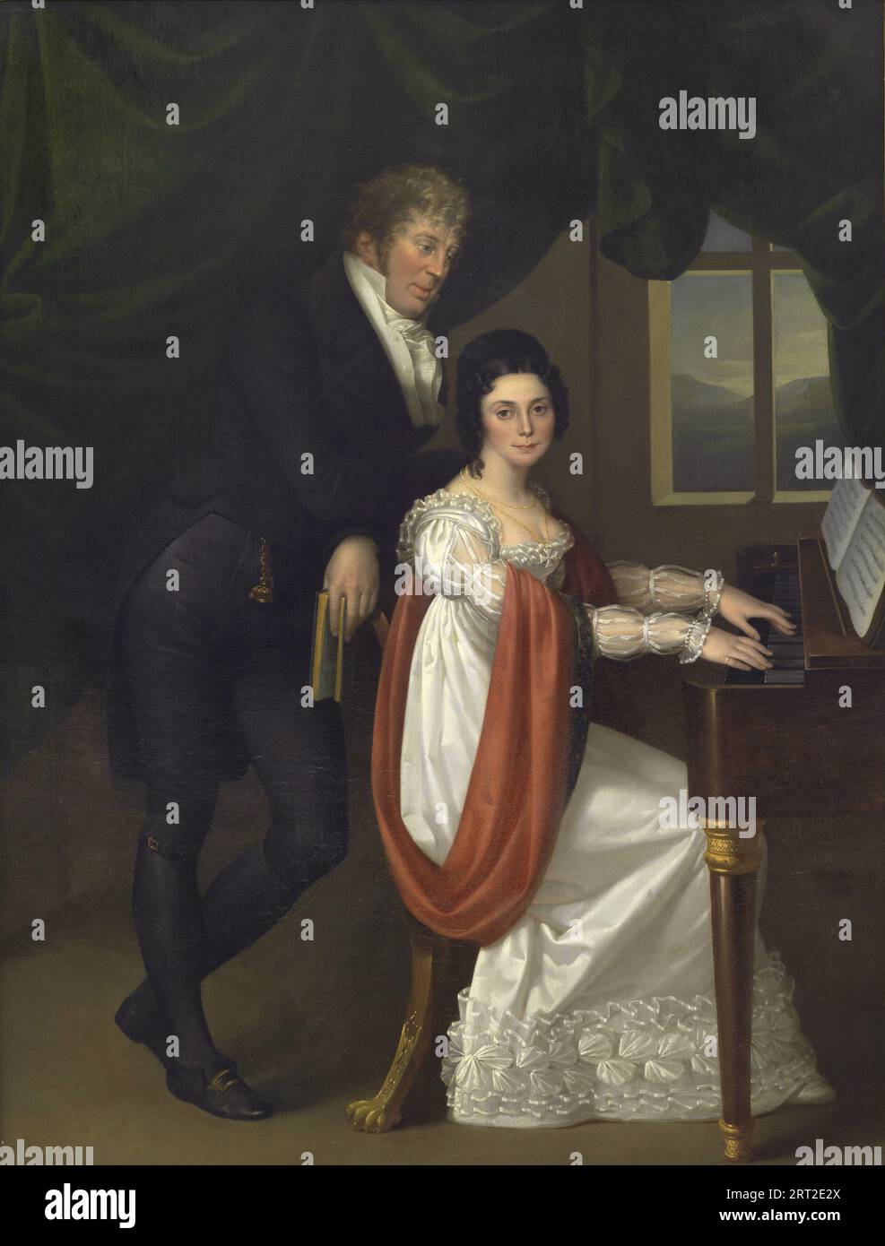 The music lesson, 1826. Private Collection Stock Photo - Alamy