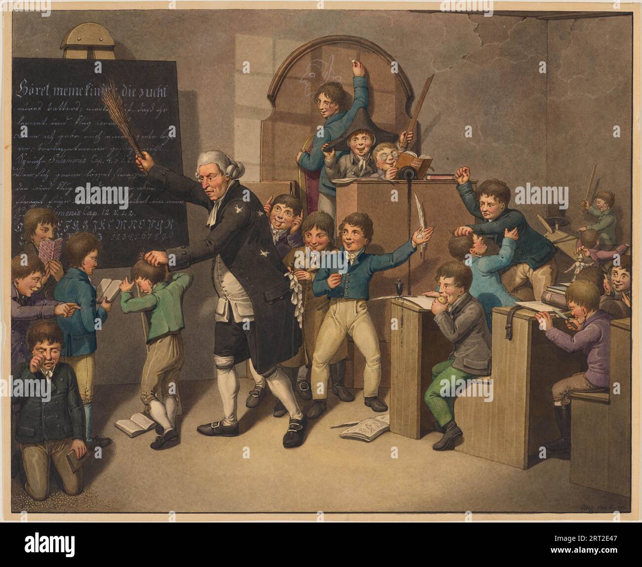 The school lesson. Scenes of life during the Biedermeier period ...