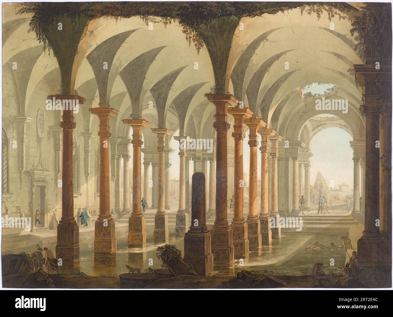 The Roman Baths, ca 1735. Private Collection Stock Photo - Alamy