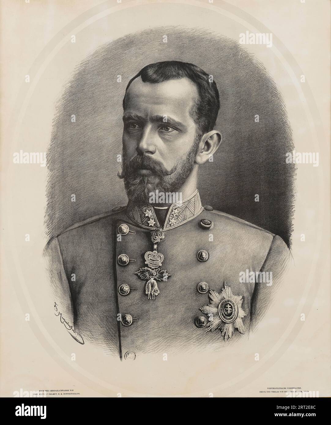 Rudolf, Crown Prince of Austria (1858-1889), ca 1885. Private ...