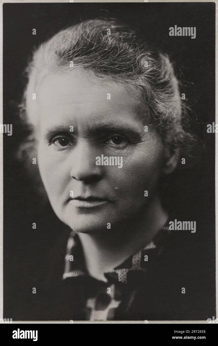Portrait of Marie Curie (1867-1934). Private Collection Stock Photo - Alamy