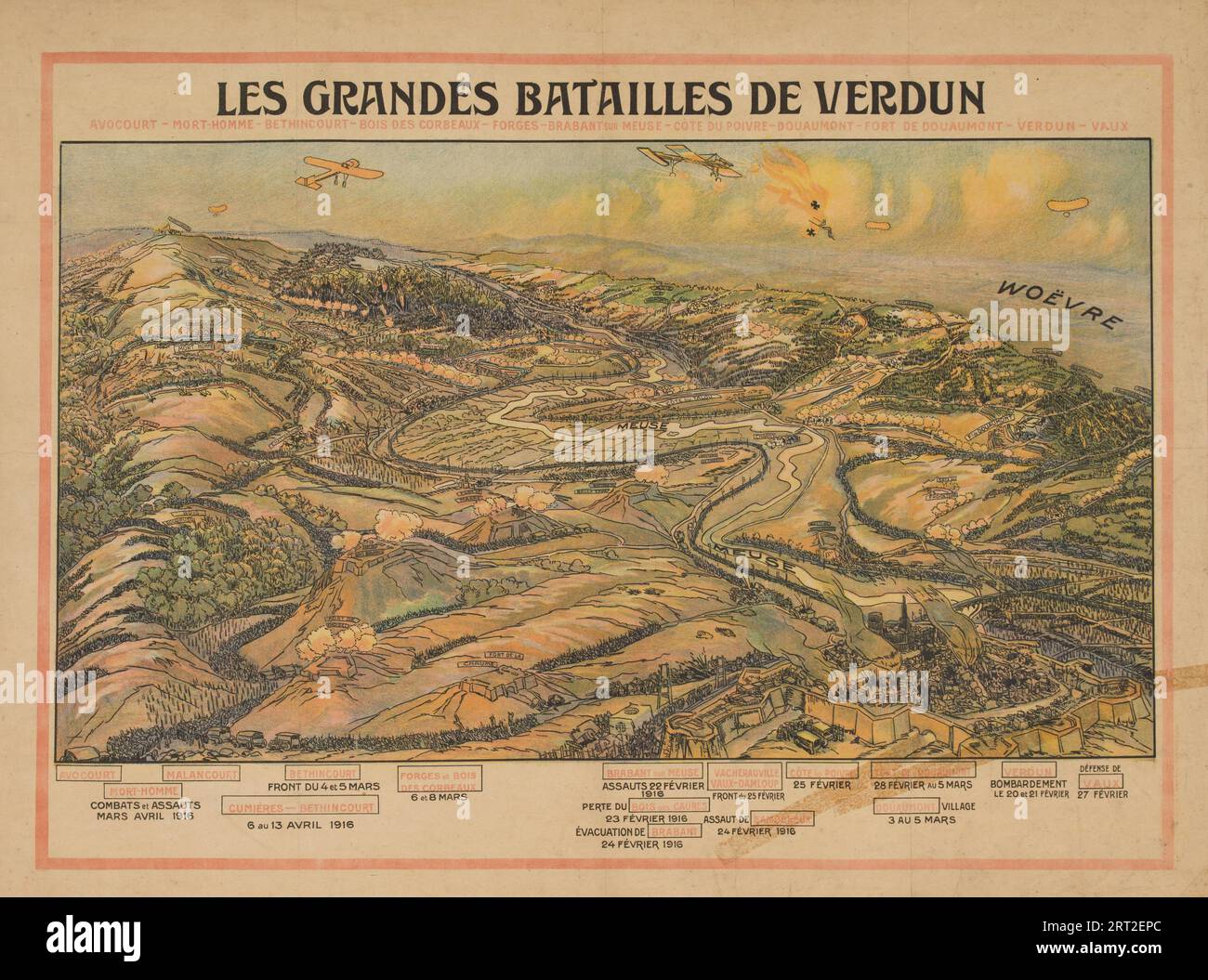 Les grandes batailles de Verdun, c.1920. Private Collection Stock Photo ...