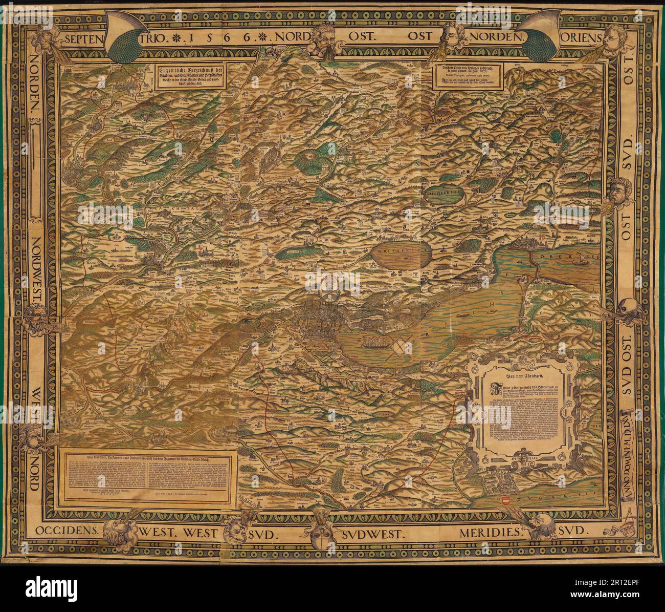 Zürich area map hi-res stock photography and images - Alamy