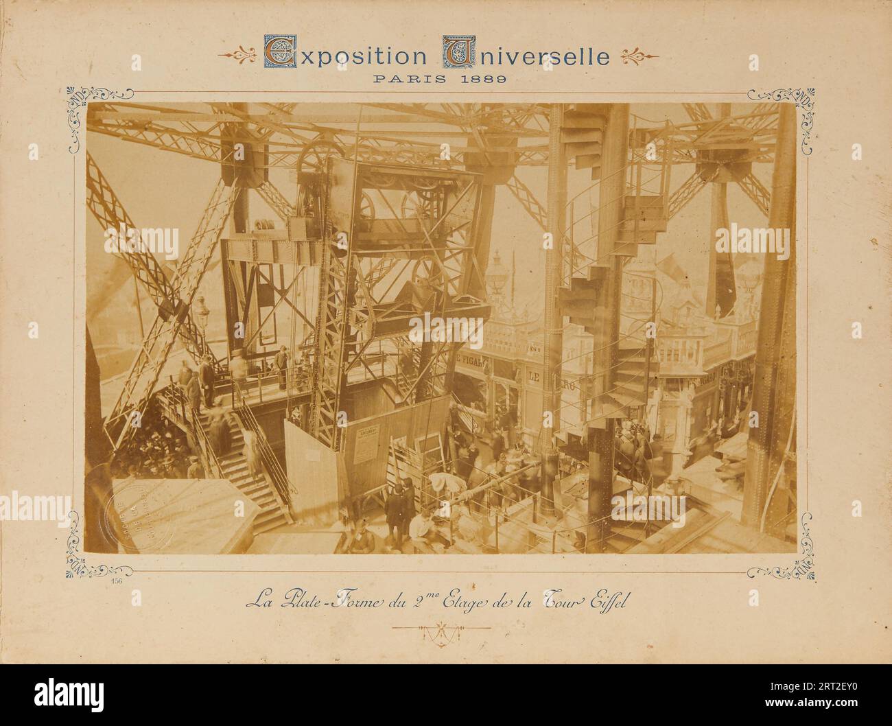 Exposition universelle, Paris 1889. La Plate Forme du 2me Etage de La Tour Eiffel, 1889. Private ...