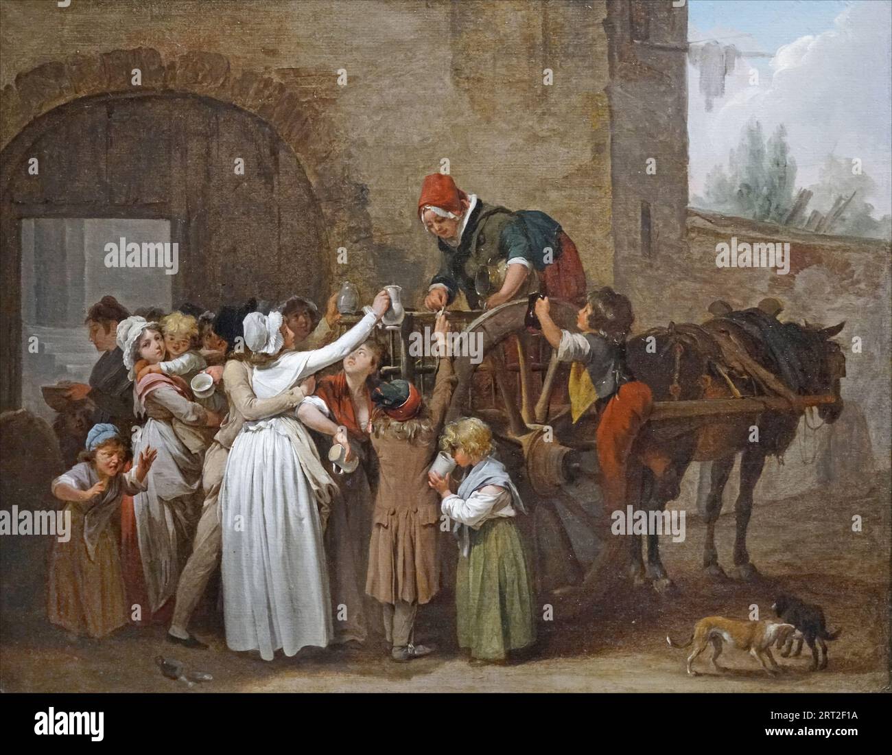 Queue france painting hi-res stock photography and images - Alamy
