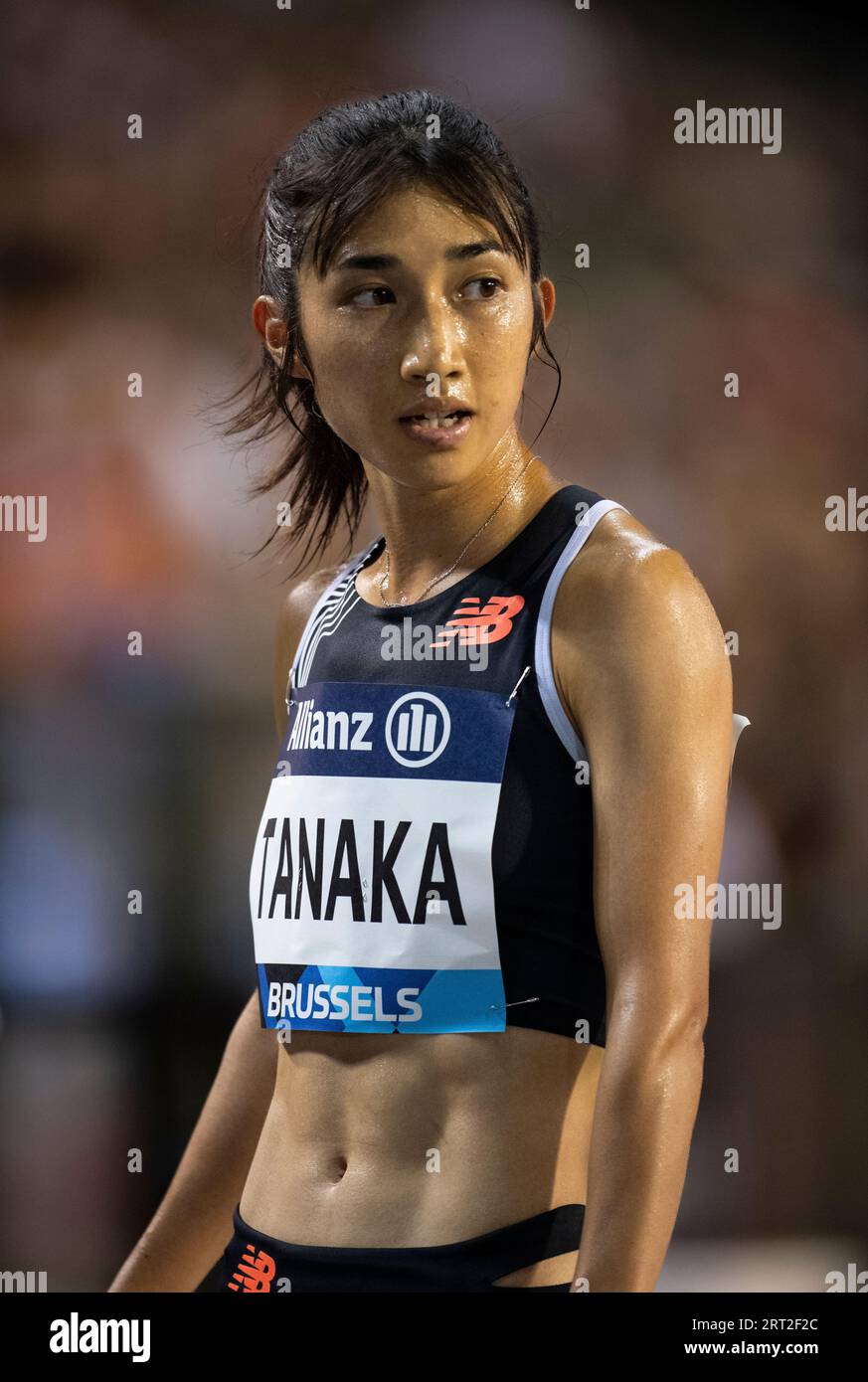Nozomi Tanaka of Japan competing in the women’s 5000m at the Allianz ...