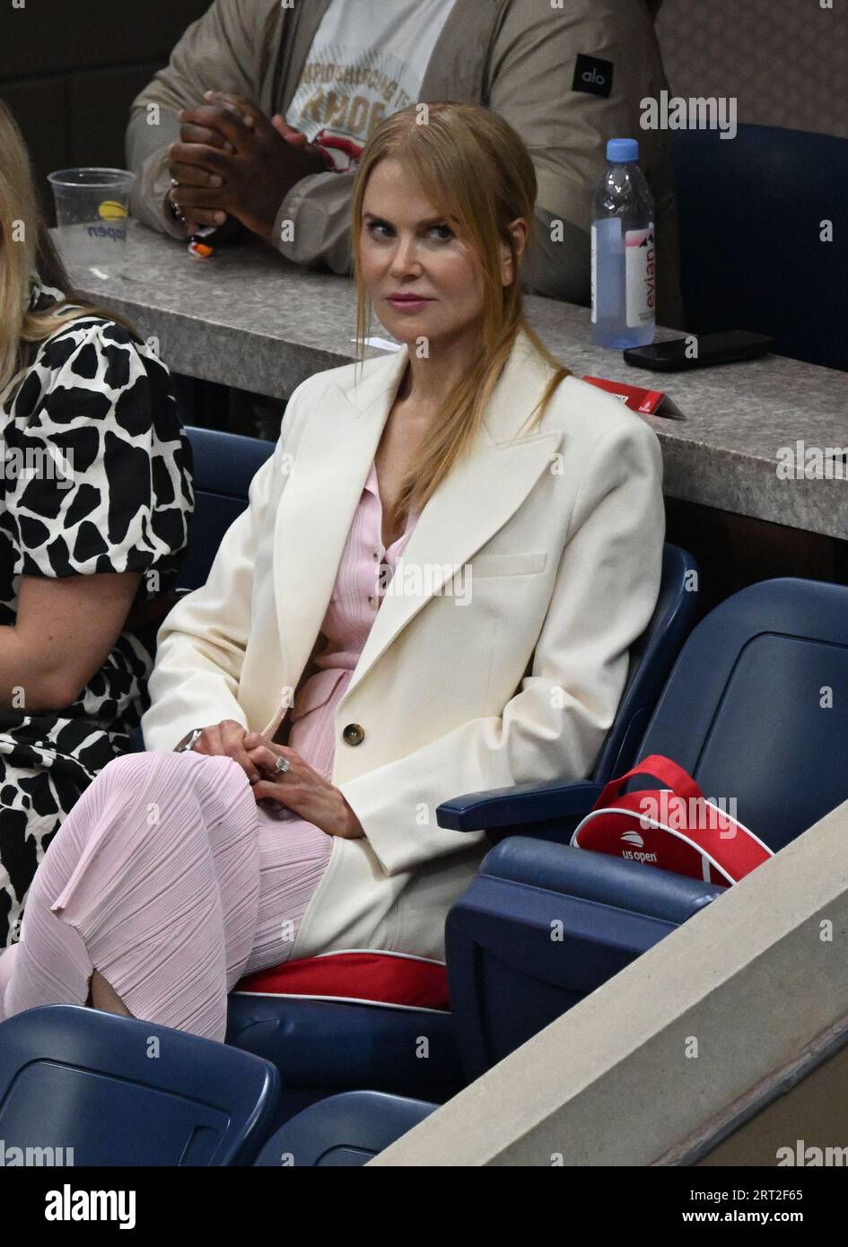 Flushing NY, USA. 09th Sep, 2023. **NO NY NEWSPAPERS** Nicole Kidman is seen watching Coco Gauff ...