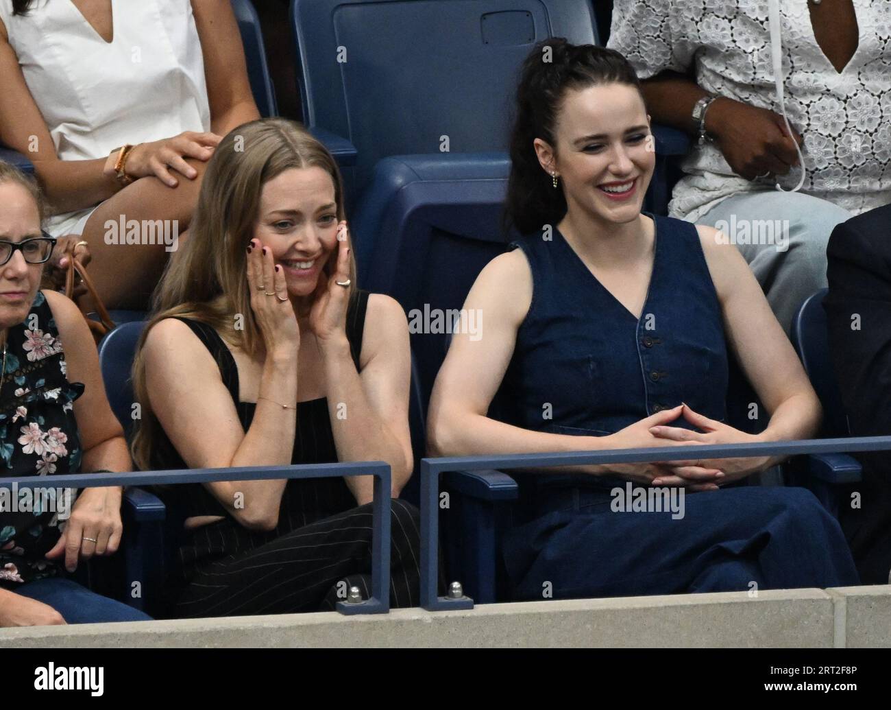 Flushing NY, USA. 09th Sep, 2023. **NO NY NEWSPAPERS** Amanda Seyfried and Rachel Brosnahan are ...