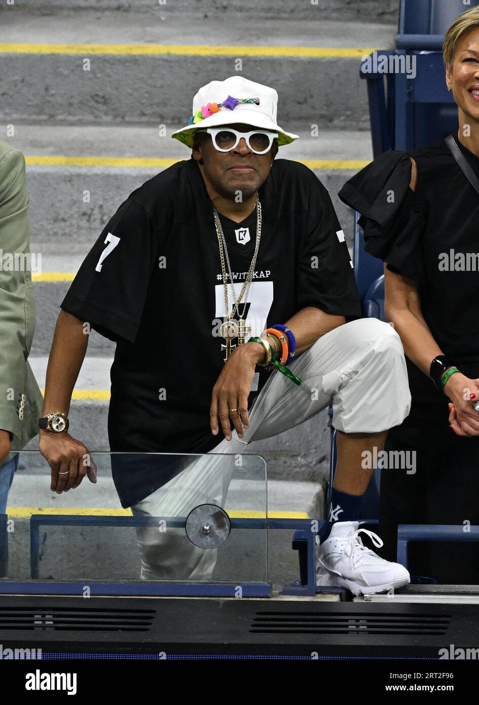 Flushing NY, USA. 09th Sep, 2023. **NO NY NEWSPAPERS** Spike Lee is seen watching Coco Gauff Vs ...