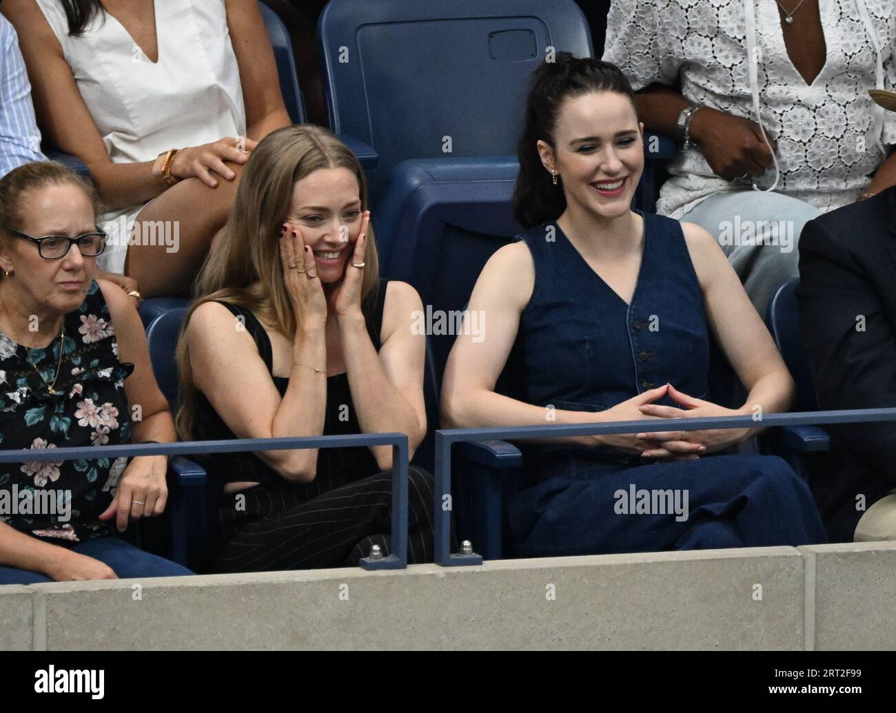 Flushing NY, USA. 09th Sep, 2023. **NO NY NEWSPAPERS** Amanda Seyfried and Rachel Brosnahan are ...