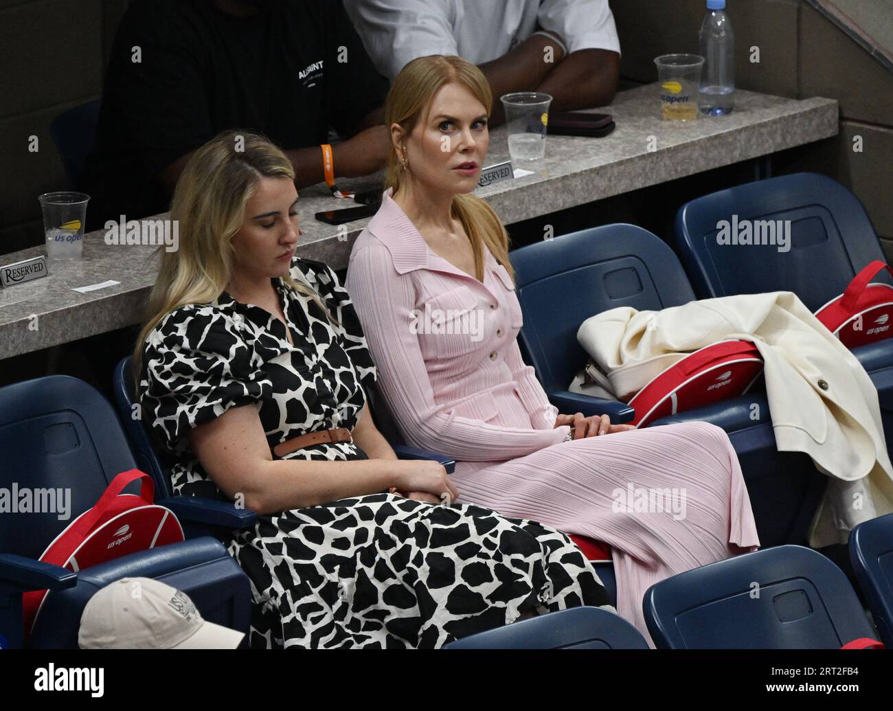 Flushing NY, USA. 09th Sep, 2023. **NO NY NEWSPAPERS** Nicole Kidman is seen watching Coco Gauff ...