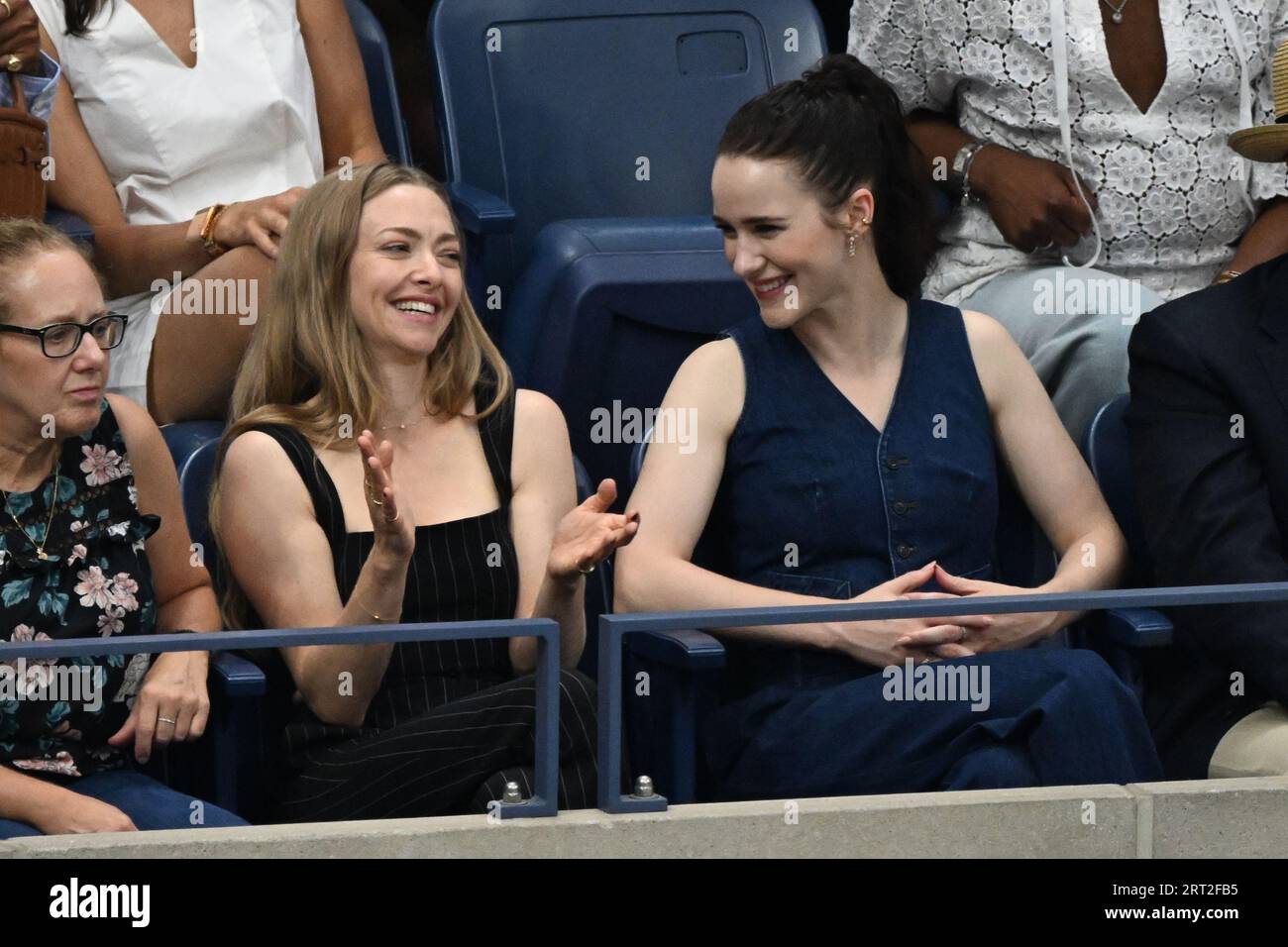 Flushing NY, USA. 09th Sep, 2023. **NO NY NEWSPAPERS** Amanda Seyfried and Rachel Brosnahan are ...