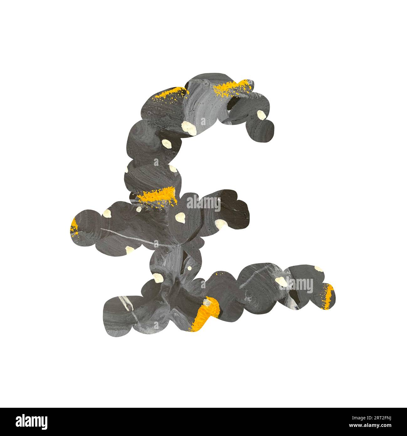 Pound icon cut out hand drawn watercolor Stock Photo - Alamy