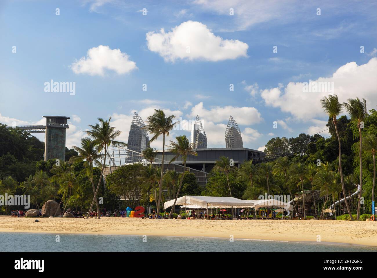 Siloso beach, Sentosa Island, Singapore Stock Photo - Alamy