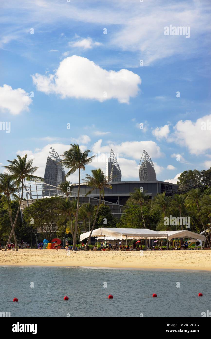 Siloso beach, Sentosa Island, Singapore Stock Photo - Alamy