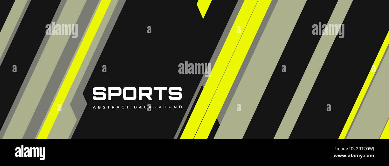 Black and light green sports banner design with diagonal lines ...