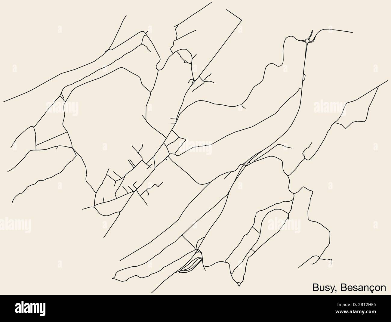 Street roads map of the BUSY COMMUNE, BESANCON Stock Vector Image & Art ...