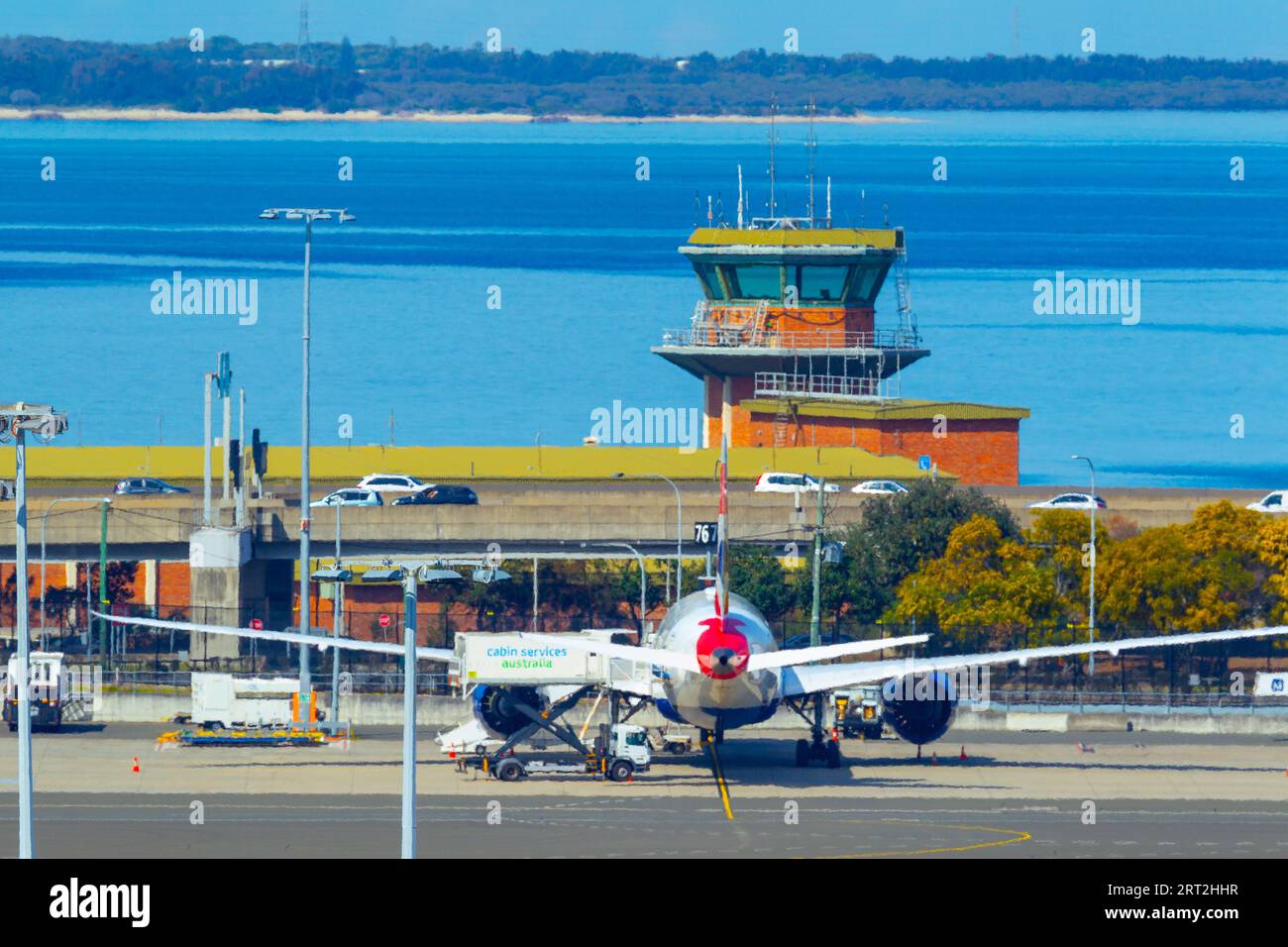 Botany Bay and the M5 motorway in Sydney, Australia, seen from Sydney ...
