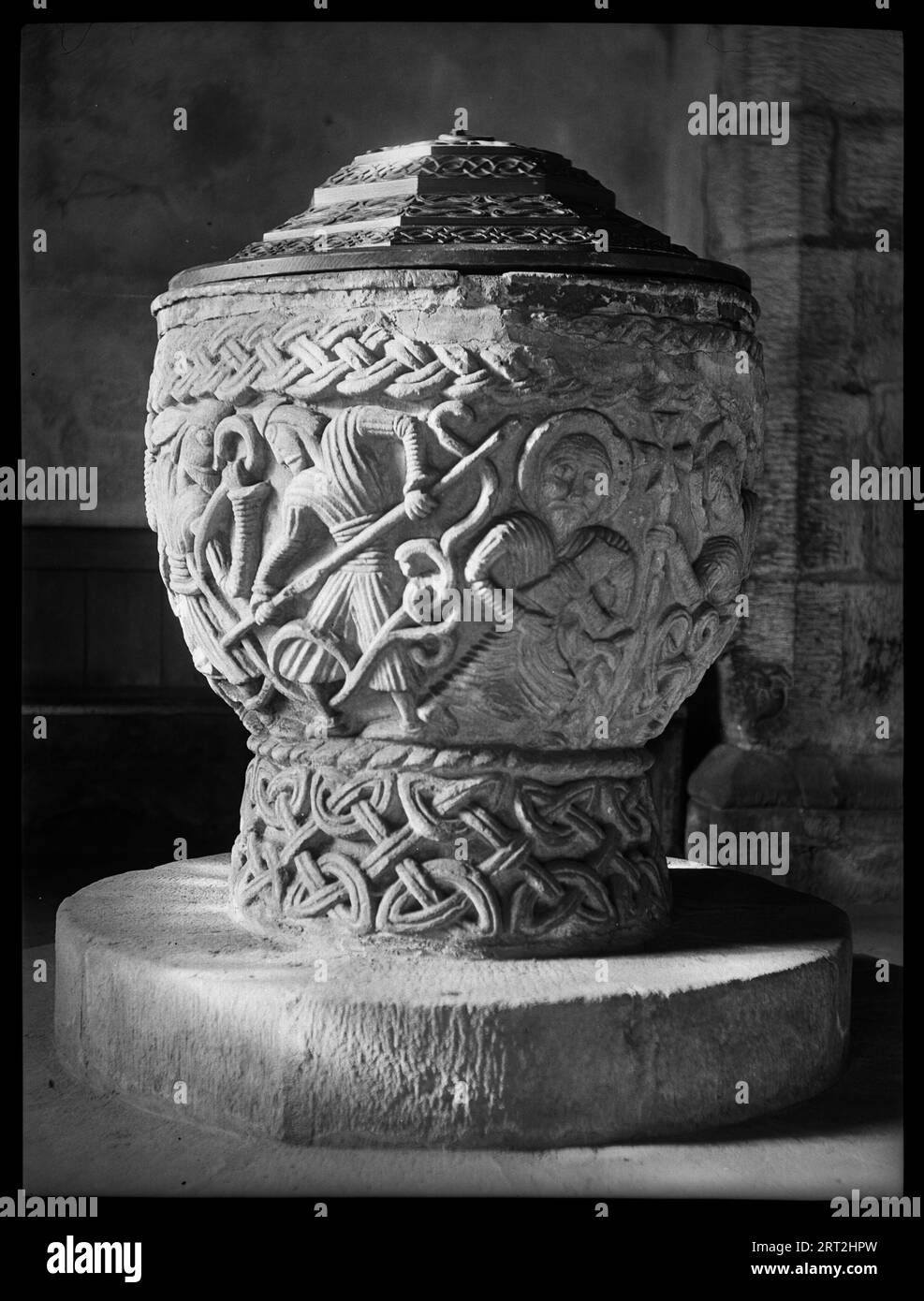 Church font cover detail Black and White Stock Photos & Images - Alamy