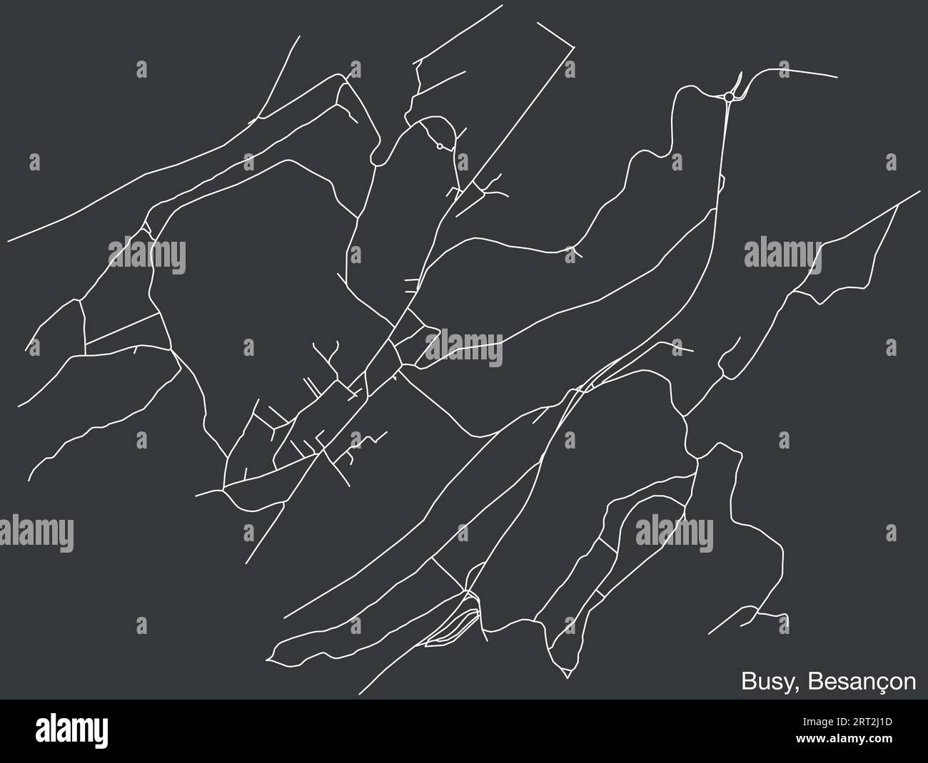 Street roads map of the BUSY COMMUNE, BESANCON Stock Vector Image & Art ...