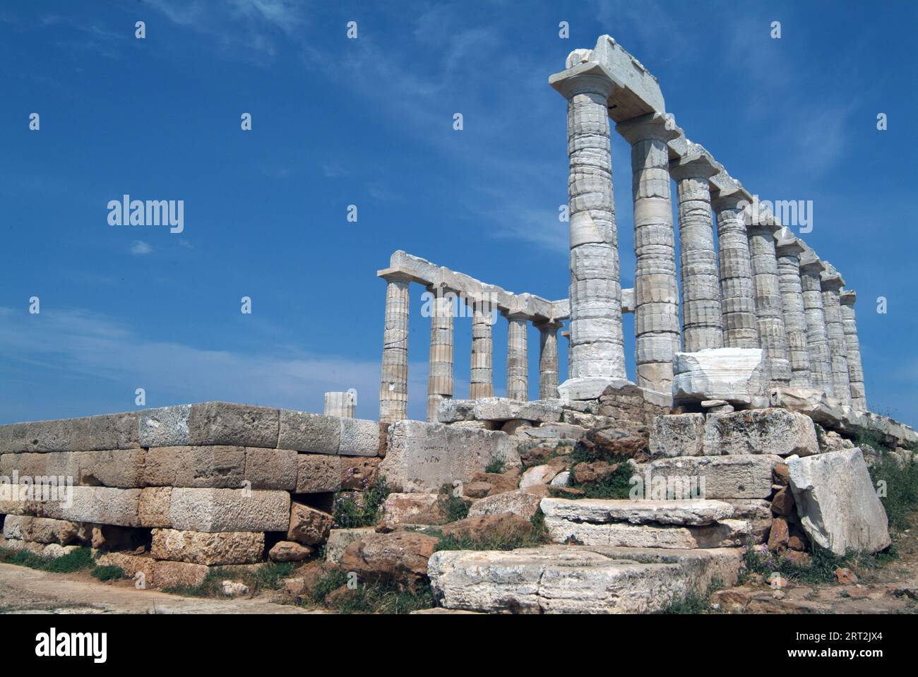The Temple of Poseidon built by the Greeks in the 5th century BC is ...