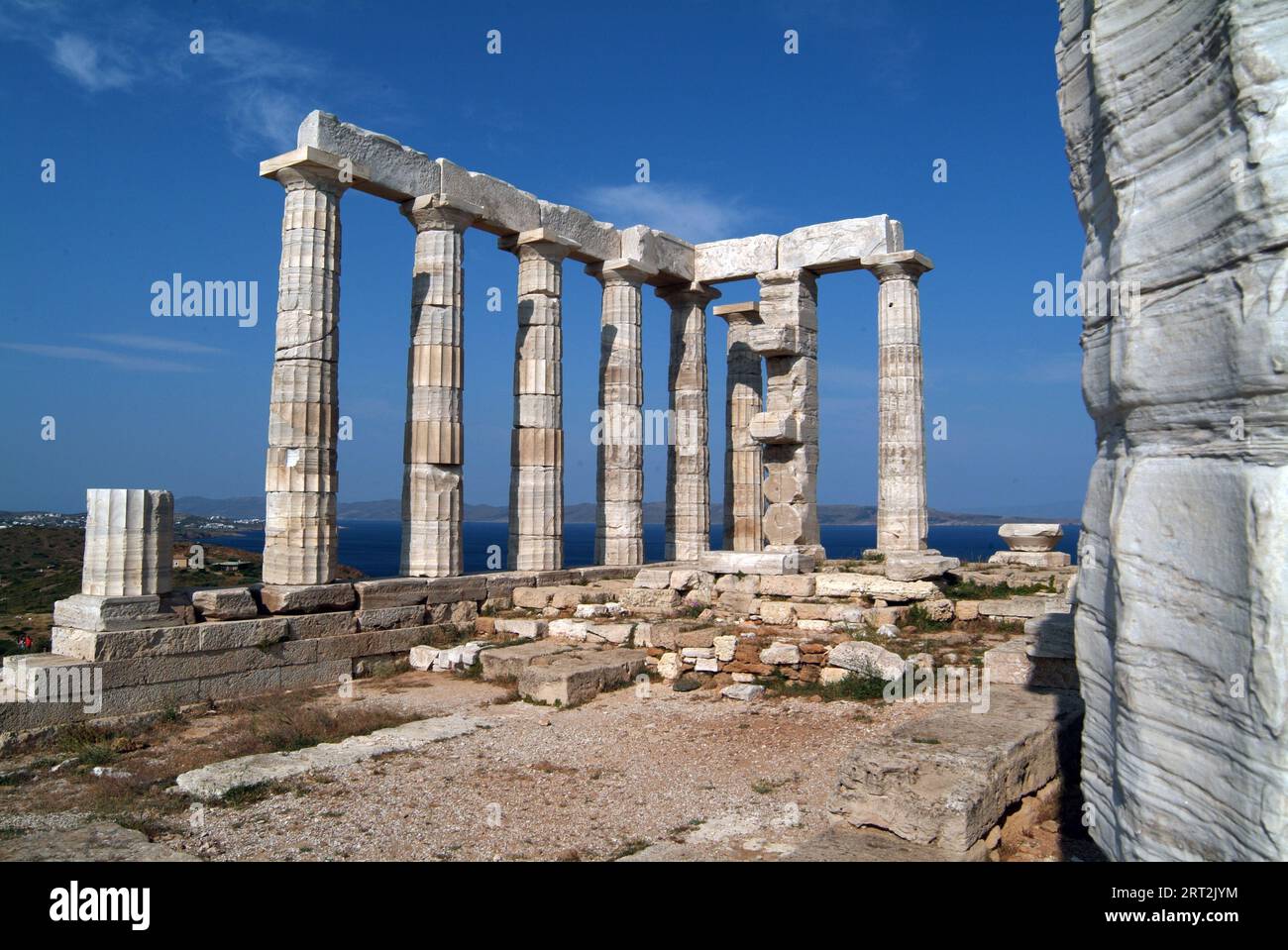 The Temple of Poseidon built by the Greeks in the 5th century BC is ...