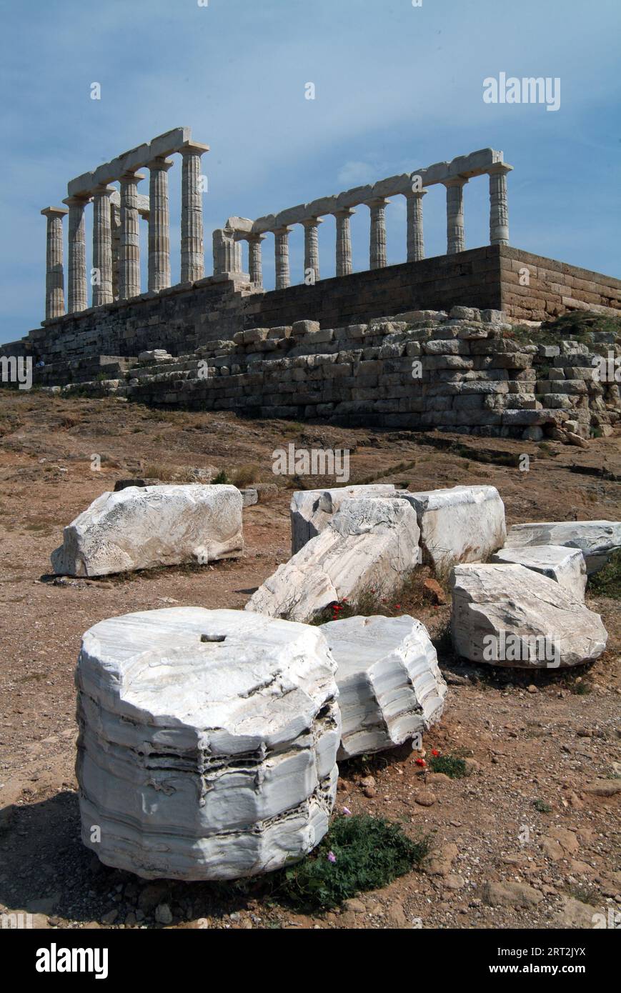 The Temple of Poseidon built by the Greeks in the 5th century BC is ...
