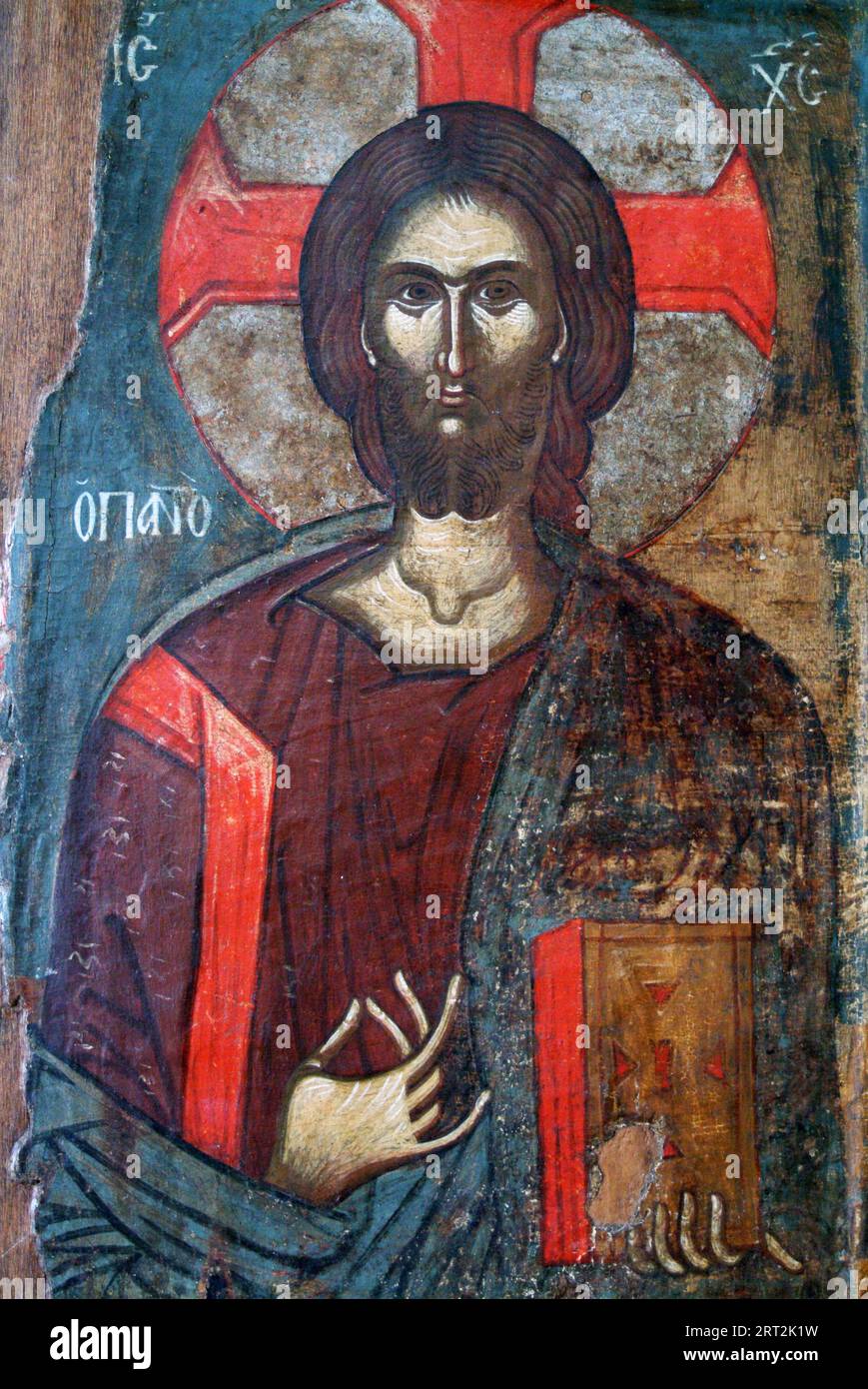 Jesus Christ, an icon from the 12th century AD, from the Byzantine and ...