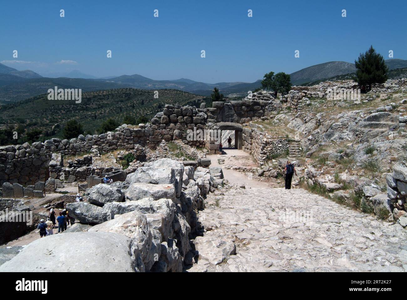 The ancient Greek archaeological site of Mycenae, an important centre ...