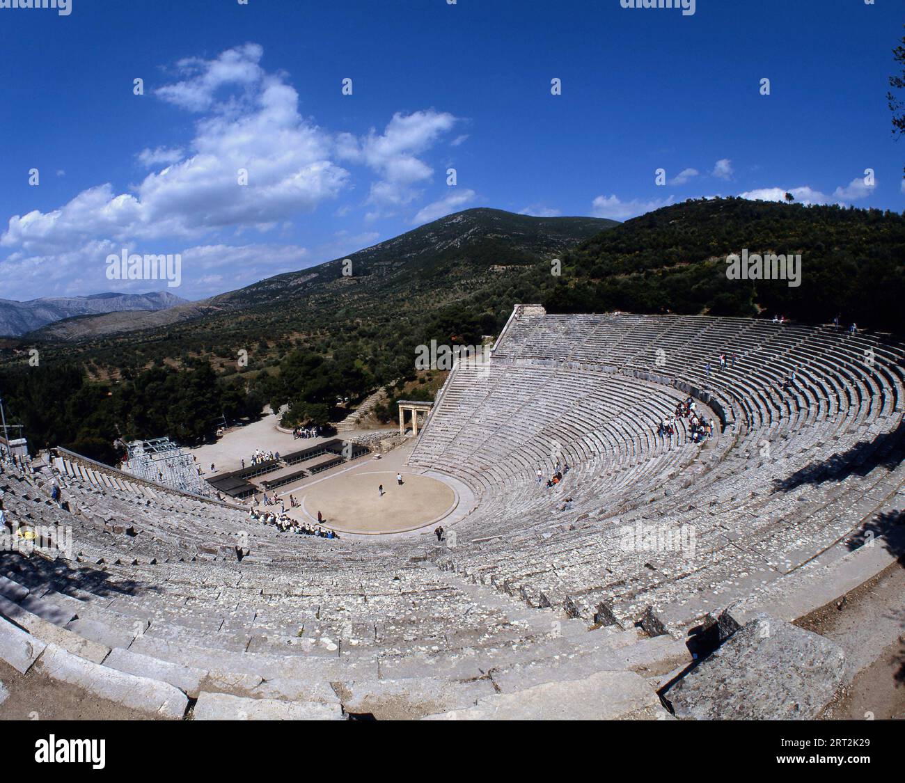 The theatre of Epidaurus, dedicated to the Greek God of Medicine ...