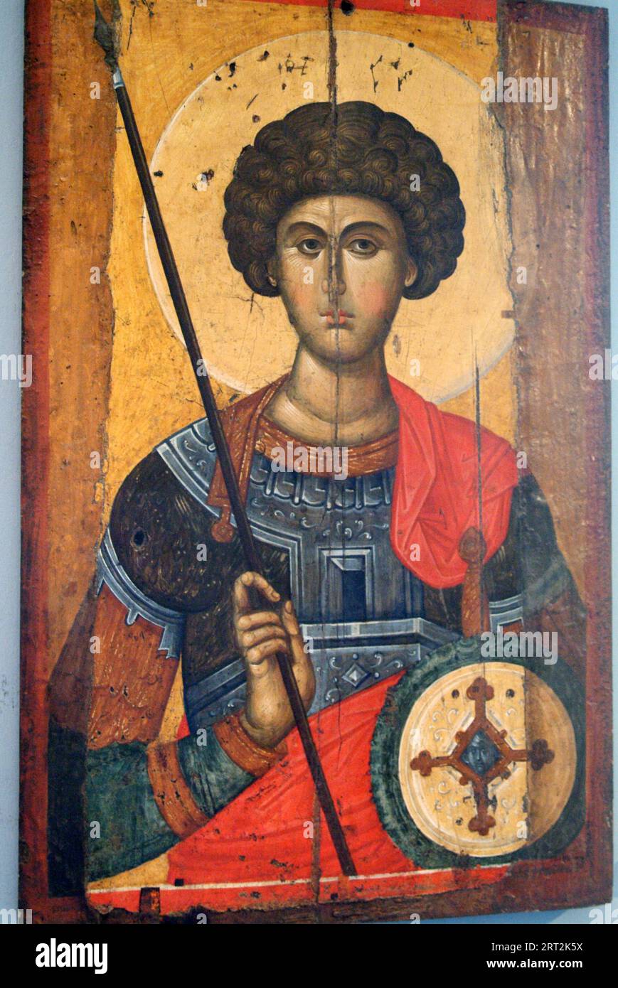 Saint George, an icon from the 12th century AD, from the Byzantine and ...