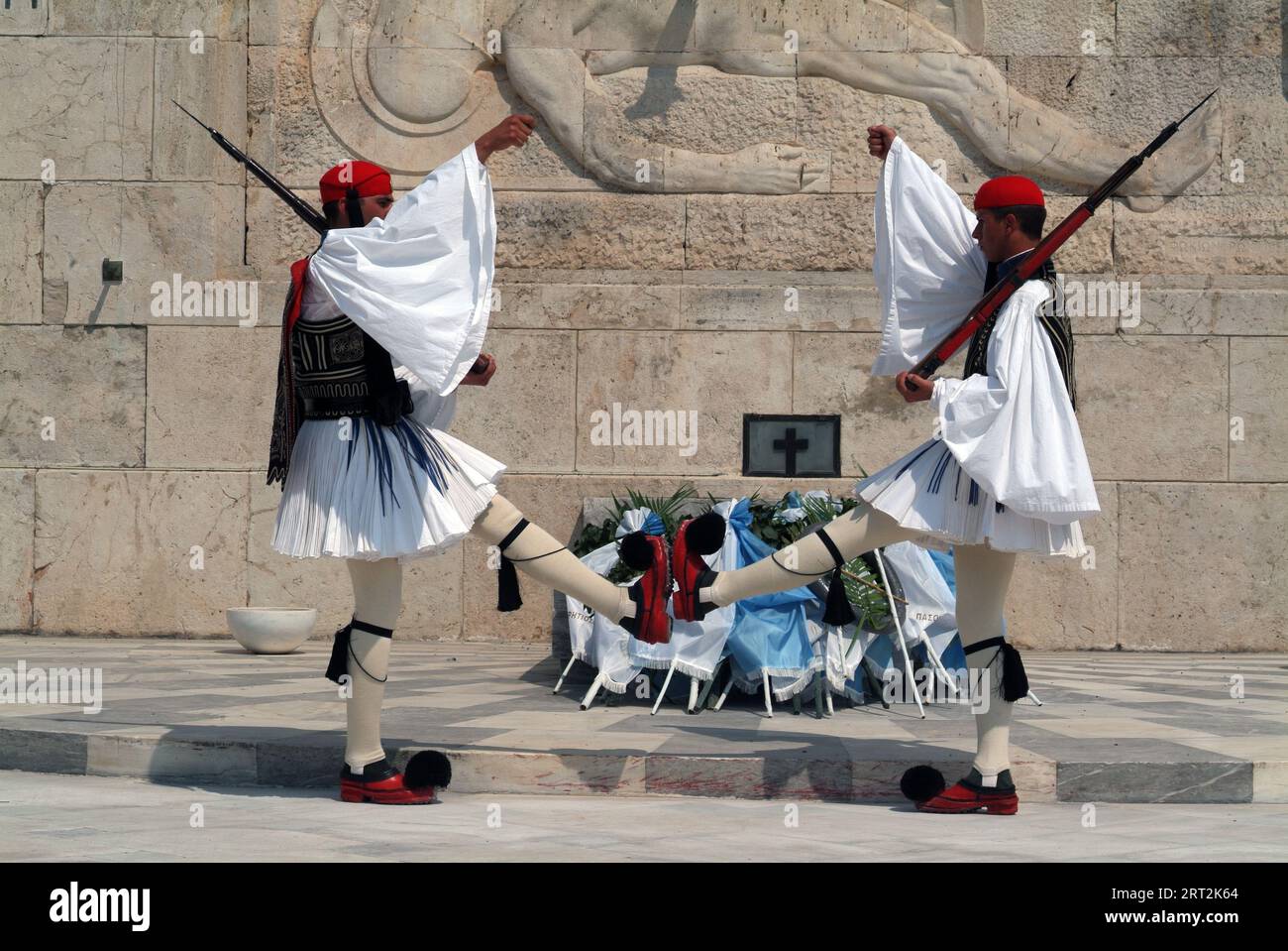 Sentries from the elite light infantry 24 hour honour guard who change ...