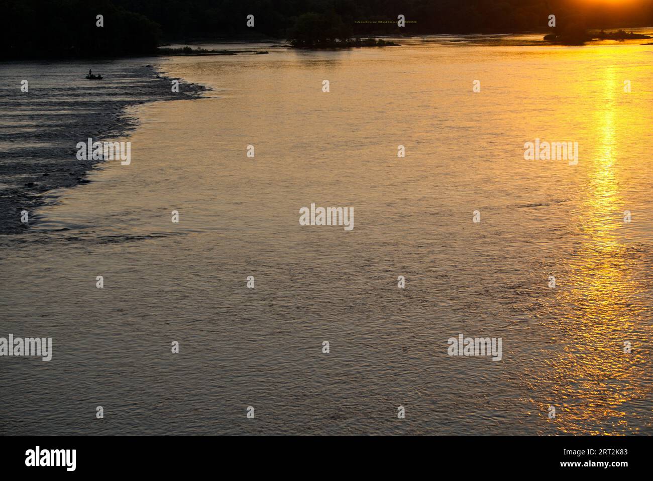 View of the Susquehanna River from the White Cliffs of Conoy at sunset ...