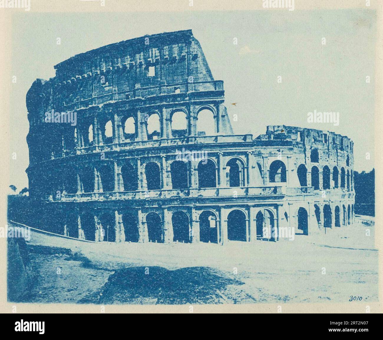Cyanotype print, Rome Colosseum 1880, 1900 Stock Photo - Alamy