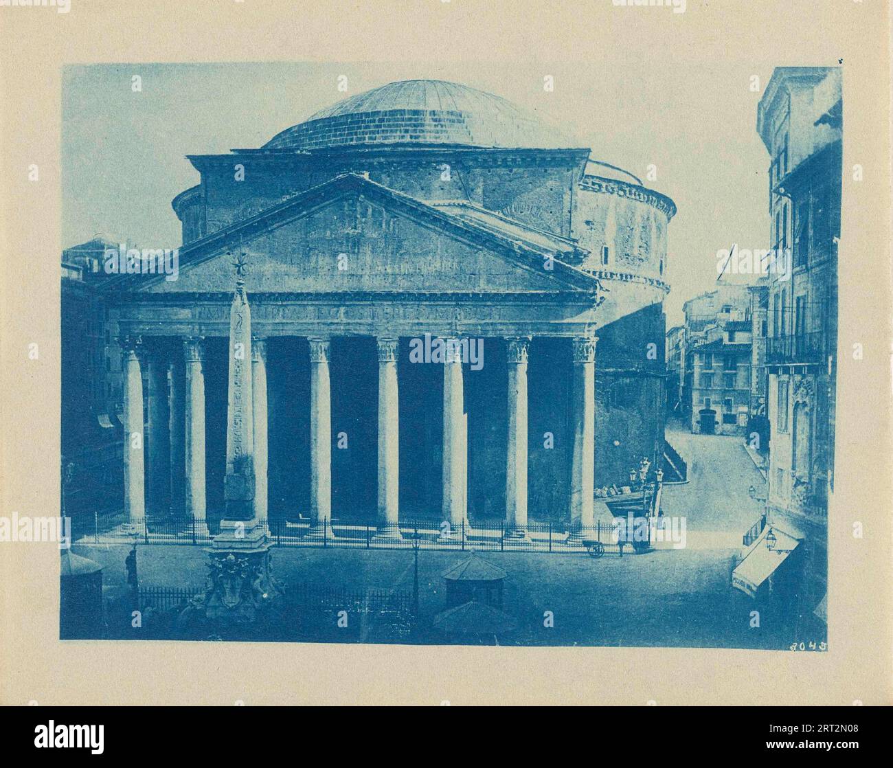 Cyanotype print, Rome Pantheon 1880, 1900 Stock Photo - Alamy